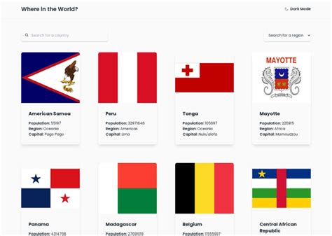 Frontend Mentor Country Search With React And Tailwind CSS Coding
