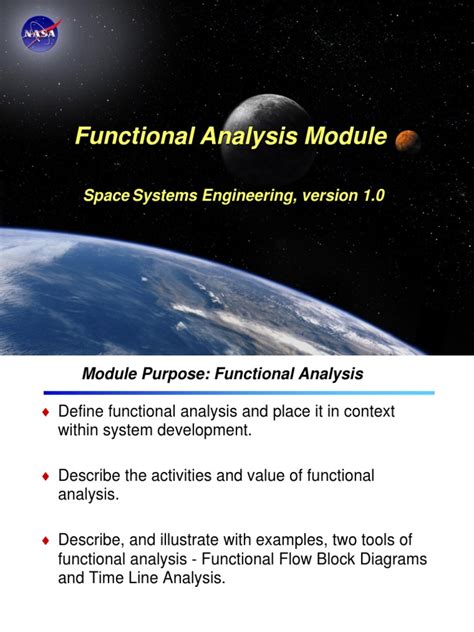 12 Functional Analysis Module V10 Systems Engineering Modular