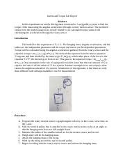 Inertia And Torque Lab Report Docx Inertia And Torque Lab Report Abstract In This Experiment