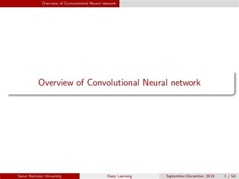 PDF Overview Of Convolutional Neural Networkstat Snu Ac Kr Mcp Lecture 5 DNN Pdf 2019 09 23