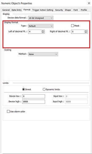 How To Specify The Data Format And Limits Of A Numeric Object Staff