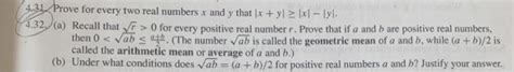 Solved 4 31 Prove For Every Two Real Numbers X And Y That X