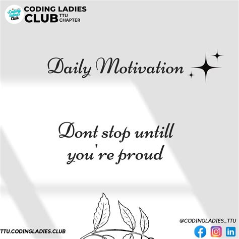 Coding Ladies Club Ttu On Linkedin Dailymotivation Codingladiesttu
