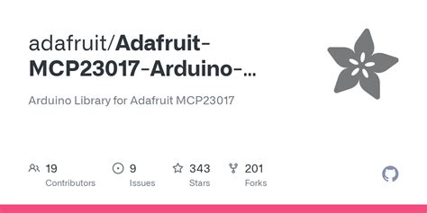 GitHub Adafruit Adafruit MCP23017 Arduino Library Arduino Library