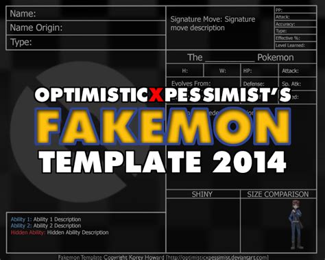 Fakemon Template 2014 Update Download By Optimisticxpessimist On