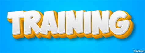 Training Yellow White D Text Effect Generator