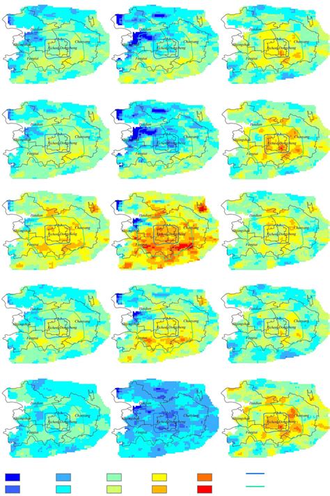 Spatial Distributions Of Δuhi With 1 Km Spatial Resolution For