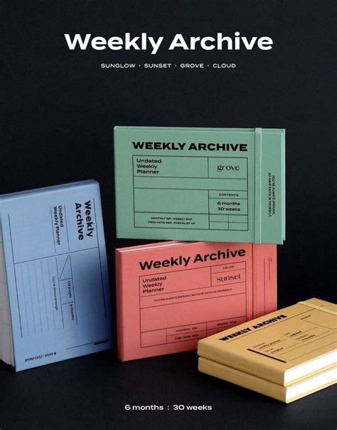 Weekly Archive Planner6months Undated Planner Assignment Planner Academic Planner