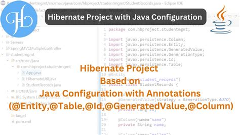 Hibernate Project With Java Configuration And Annotations Youtube