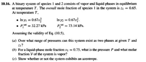 Solved A Binary System Of Species And Consists Of Chegg