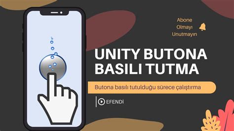 Unity Butona Basılı Tutma Unity Butona Basılı Tuttuğu Sürece Çalıştırma Unity Tutorial