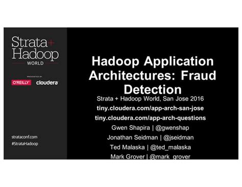 Hadoop Application Architectures Fraud Detection Tutorial Pdf