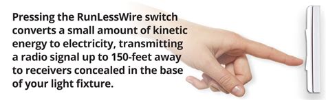 Runlesswire Simple Wireless Switch Kit Self Powered Rocker Switch No Wire Light Control Kit