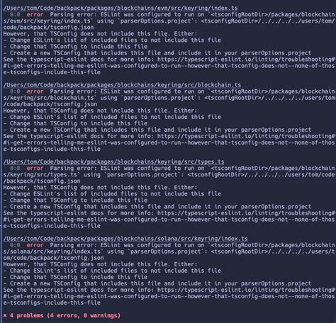 Fix Eslint Config For Packages Blockchains Issue 2205 Coral Xyz Backpack GitHub