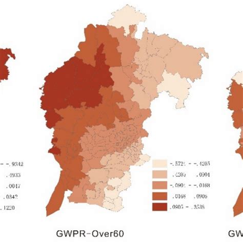 The Spatial Distribution Of Global Geographically Weighted Negative Download Scientific Diagram