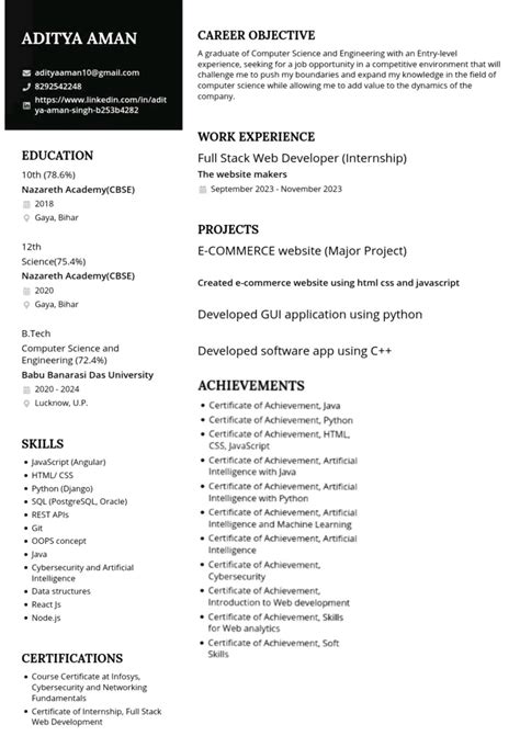 Aditya Aman Singh On Linkedin Resume Jobsearch Fullstackdeveloper