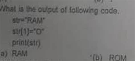 What Is The Oulput Of Following Code Begin Array L Text Str