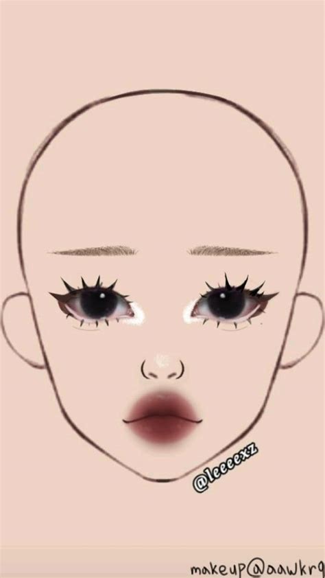 Пин от пользователя Самира♡ на доске Идеи для дома Макияж шаблон лица Идеи макияжа Макияж