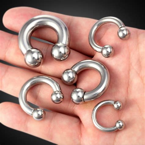 Gold Prince Albert Piercing Pa Ring Circular Barbell Etsy Schweiz