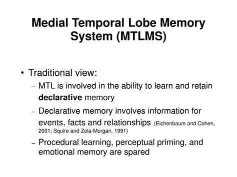 Ppt Perception And The Medial Temporal Lobe Evaluating The Current