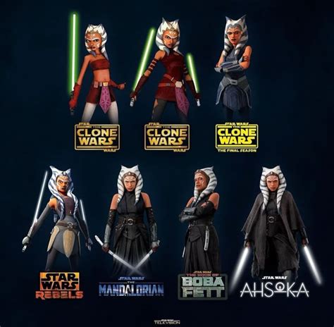 Ahsoka Evolution Star Wars Characters Ahsoka Ahsoka Tano Age