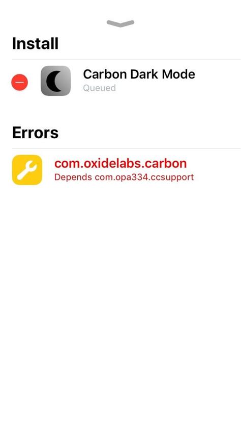 Unable To Install Carbon Dark Mode R Jailbreak