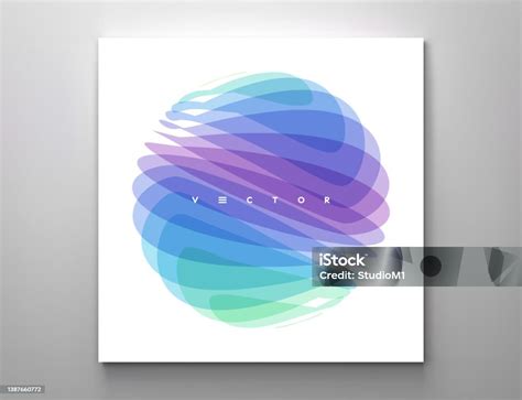 표지 디자인 템플릿을 참조하십시오 추상 기하학적 디자인 다양한 겹치는 요소로 만든 벡터 그림입니다 배너 플래카드 포스터 전단지에 적용됩니다 원형에 대한 스톡 벡터 아트 및