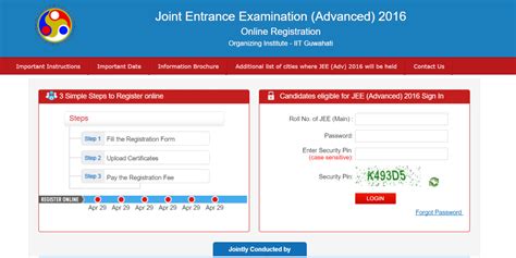 JEE Advanced Application Form For BE BArch BPlanning Madhurie Singh