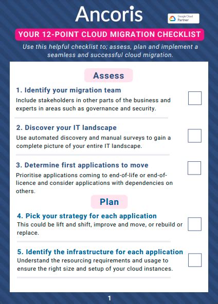 free download 12 point cloud migration checklist