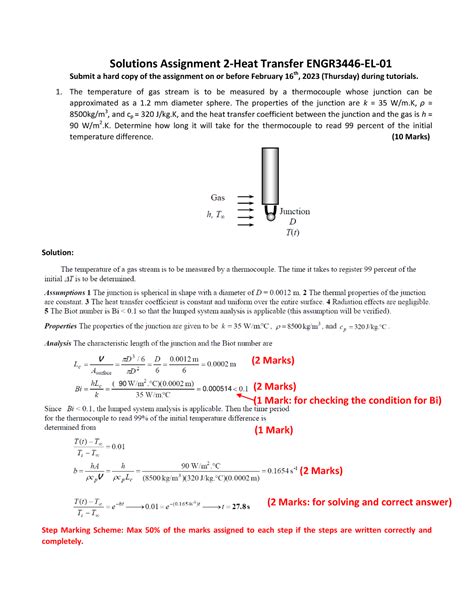 assignment 2 solution solutions assignment 2 heat transfer engr3446