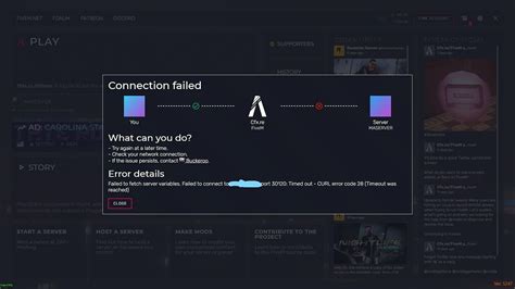 Cant Connect To Server Failed To Fetch Server Variables Fivem
