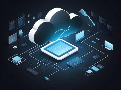 Premium Ai Image The Concept Of Cloud Computing Remote Data Storage And Understanding Its
