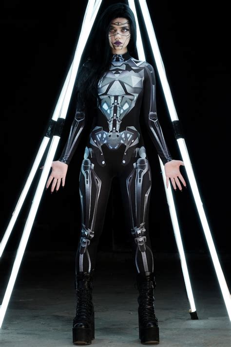 Sci Fi Skeleton Costume Sexy Halloween Costume Cosplay Etsy