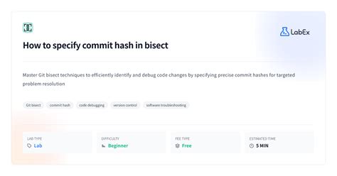 How To Specify Commit Hash In Bisect Labex