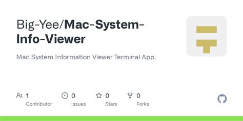 Github Big Yeemac System Info Viewer Mac System Information Viewer