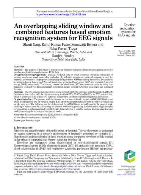 pdf an overlapping sliding window and combined features based emotion