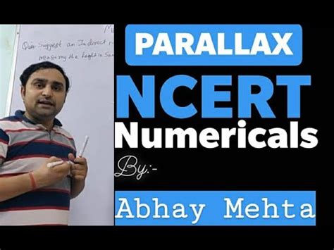 Class XI Parallax Method Numericals NCERT YouTube