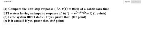 Solved QUESTION Points Save Answer A Compute The Unit Chegg