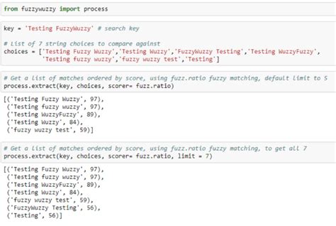 Fuzzywuzzy Using Python Neudesic