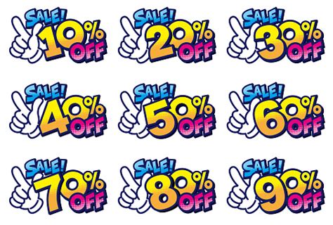 Harga Jual Potongan Diskon Pop Set Bahan Ilustrasi Stok Unduh Gambar Sekarang Diskon Pop