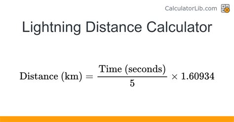 Lightning Distance Calculator Online Calculator
