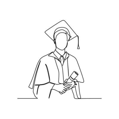 Graduation Cap Drawing Vector Art Icons And Graphics For Free Download