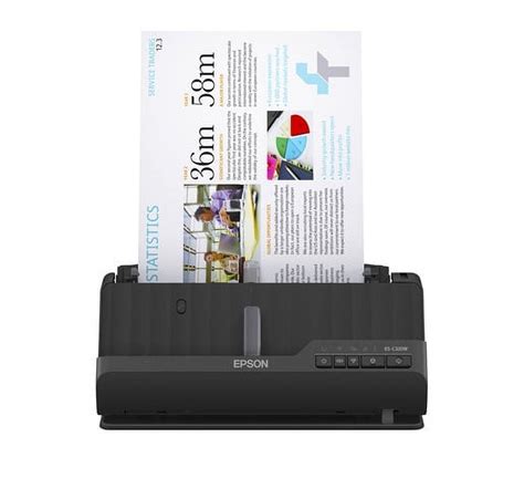 Epson Wireless Desktop Document Scanner Compact Design 2 Sided Scanning Auto Document Feeder