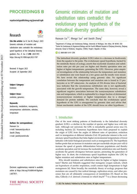 Pdf Genomic Estimates Of Mutation And Substitution Rates Contradict