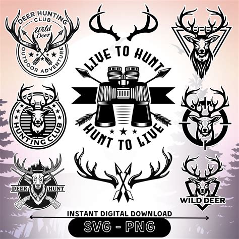 Deer Hunting Silhouettes Svg And Png Bundle 35 Beautiful Images Perfect