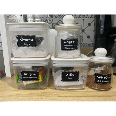 สติ๊กเกอร์ติดขวดเครื่องปรุง เครื่องดื่ม ไดคัทกันน้ำ 36ดวง New Stories Thaipick