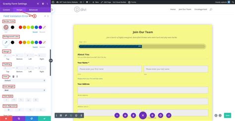 Style Gravity Forms Field Validation Error And Form Error In Divi Theme Wp Tools