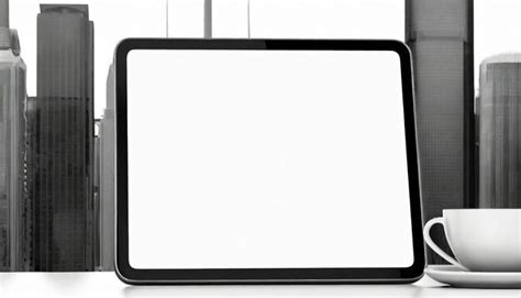 Premium Photo Tablet Close Up Front View Blank Screen For Text