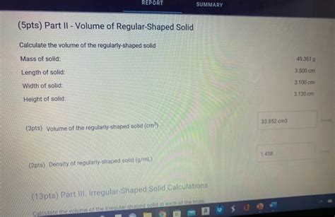 Solved Density For Part I Part II And Part IIIplease Sh