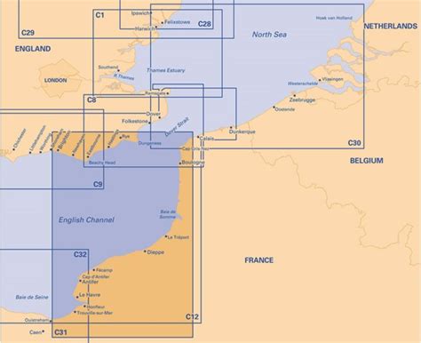 Imray Kaart C31 Dover Strait To Le Havre George Kniest